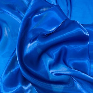 Royal Blue Liquid Crystal Chiffon Fabric: Glossy Bridal Sheen by the ...