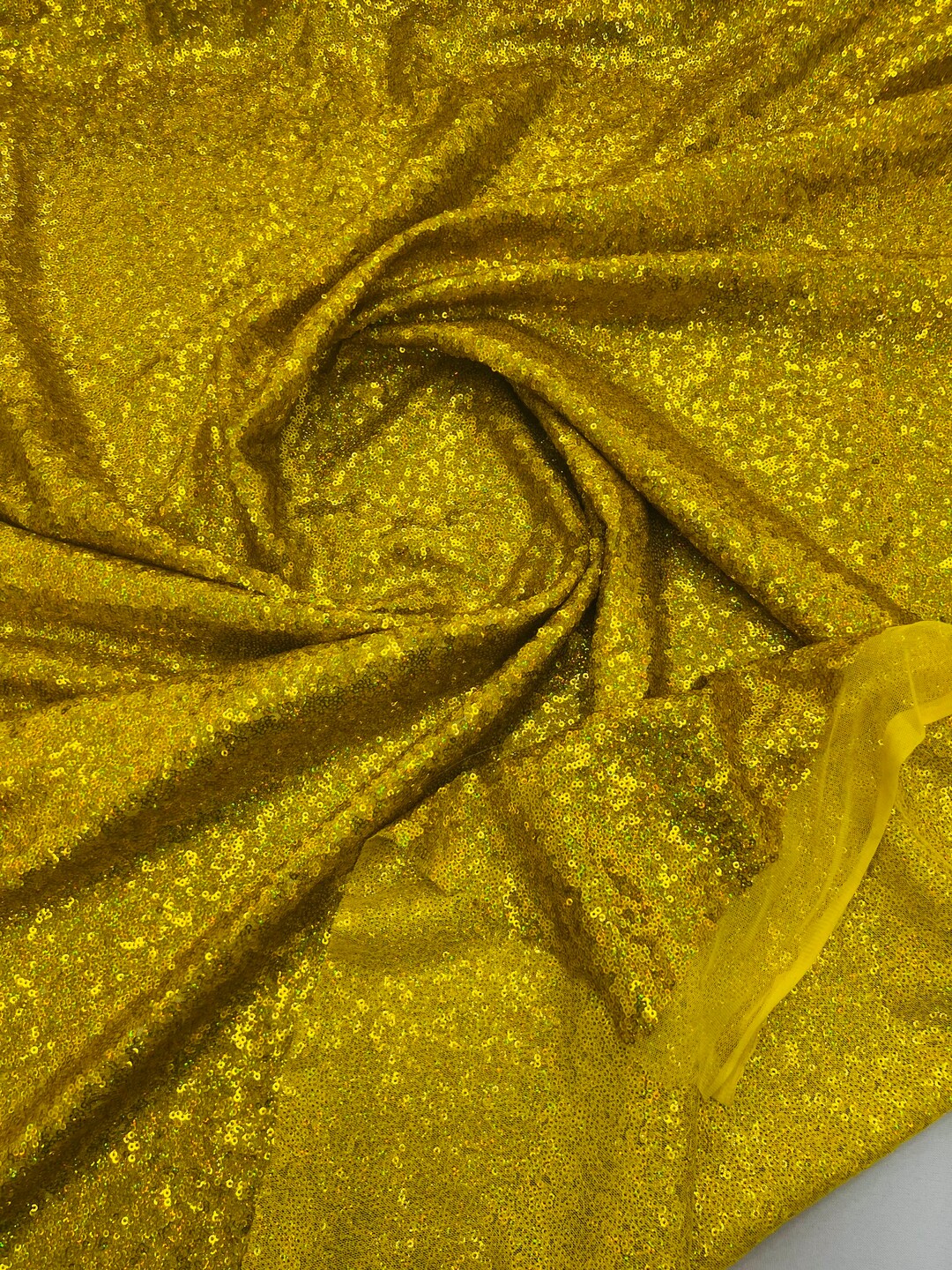 Dark Gold Holographic Sequin Fabric: Mini Glitz Iridescent Sequins - Etsy