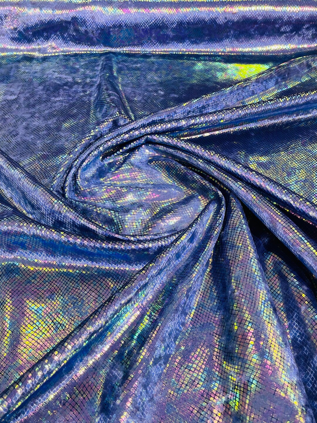 Purple Iridescent Snake Skin on Stretch Velvet - Sold by the Yard - 58 ...