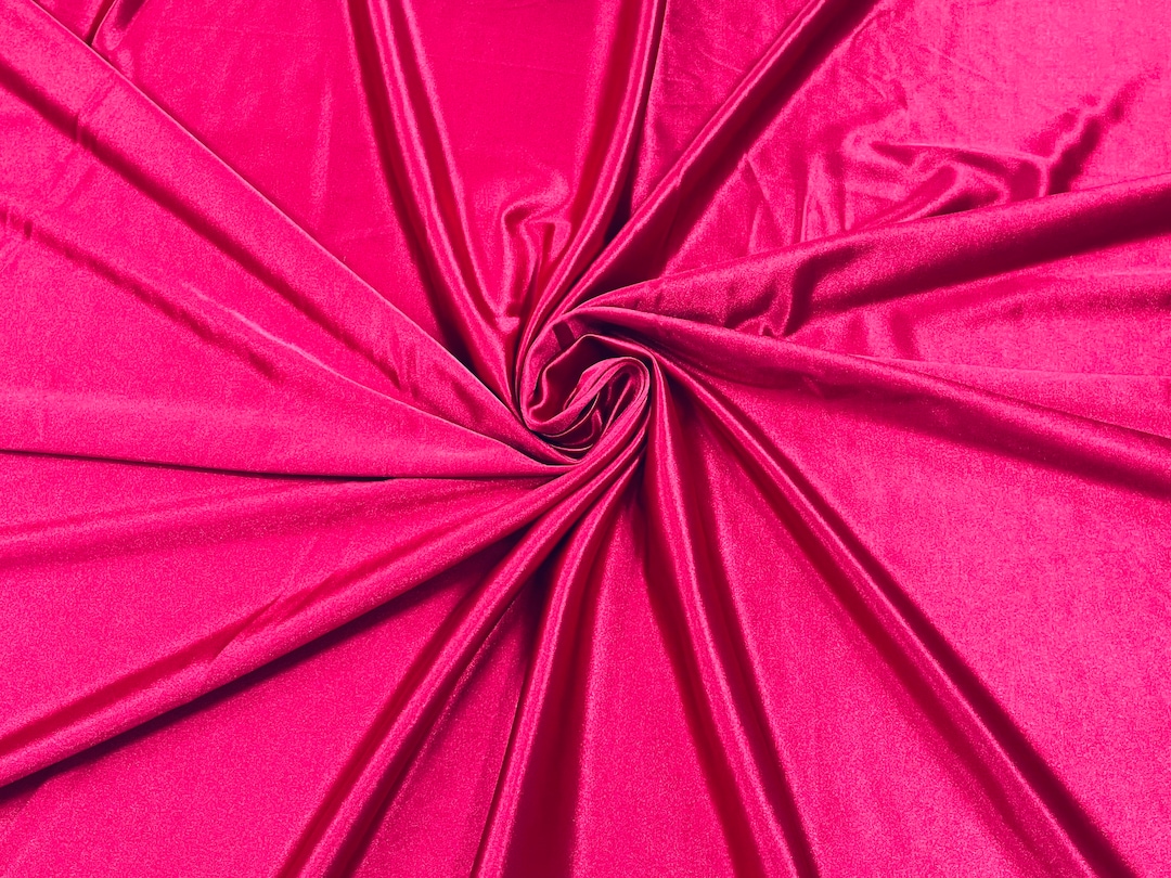 Fuchsia Shiny Polyester Spandex Fabric: 4-way Stretch, Sold by the Yard ...