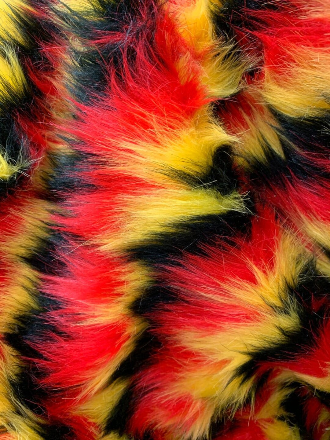 Faux Fur Fabric - Faux Fake 3 Tone Decoration Soft Furry Fabric 60 ...
