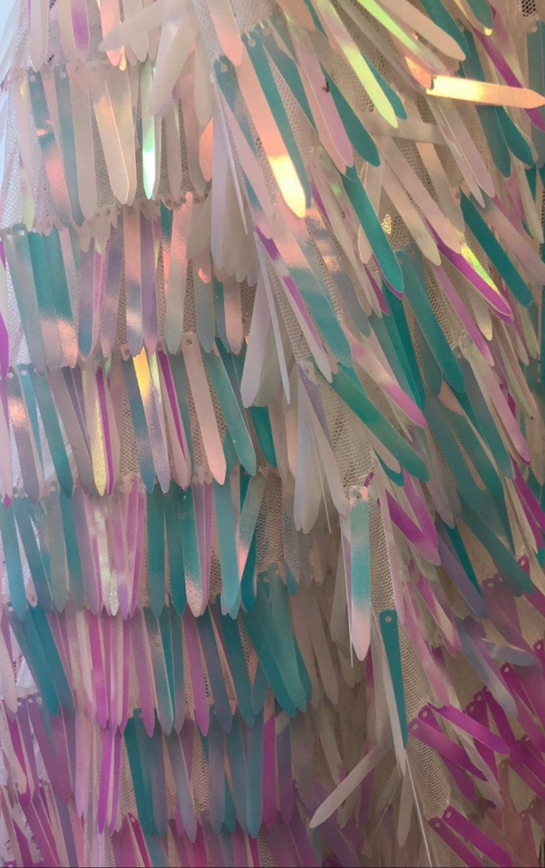 Aqua Iridescent Sword Shaped Sequins by the Yard (pick a Size) Costume ...