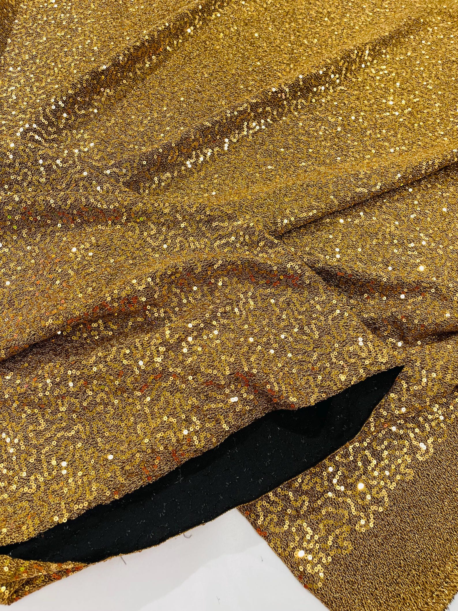 Gold Sequin Lurex Fabric: 4-way Stretch Spandex by the Yard - Etsy