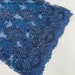 Isabela Desing Navy Blue Embroidery Beaded Fabric With Sequin on a Mesh ...
