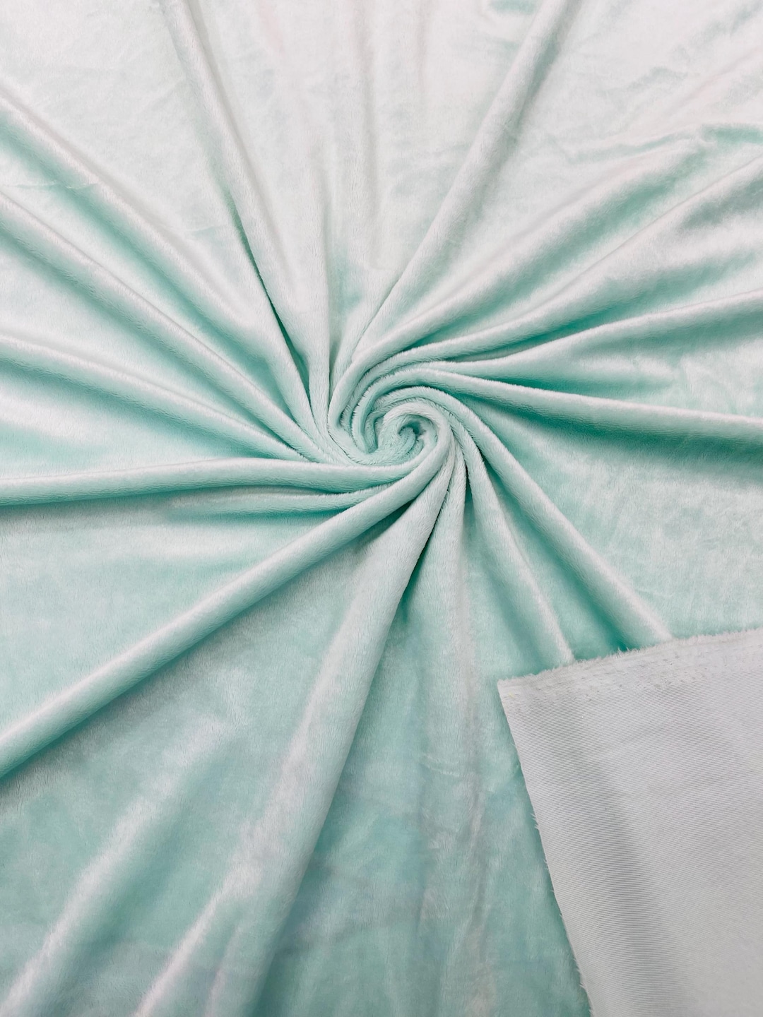 Mint Minky Fabric by the Yard: Ultra Soft 2-way Stretch, 60" Wide - Etsy