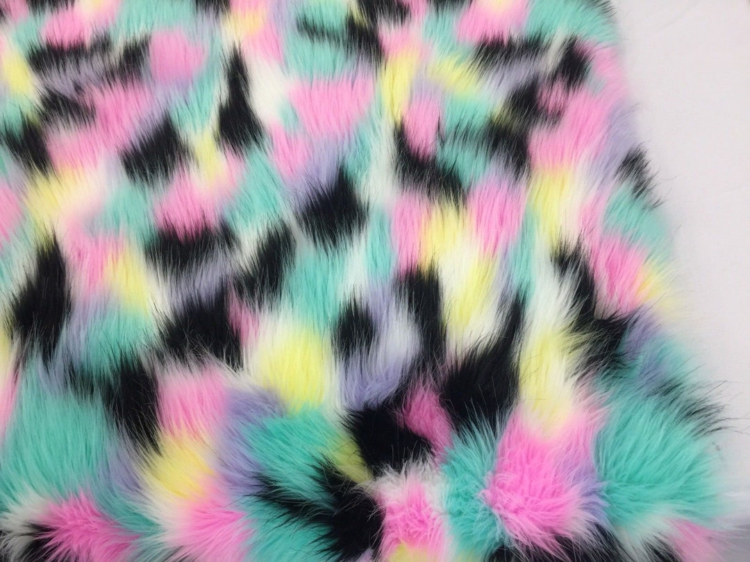 Multi-color Faux Fur Fabric: Soft Plush Decoration, 60" Wide - Sold by ...