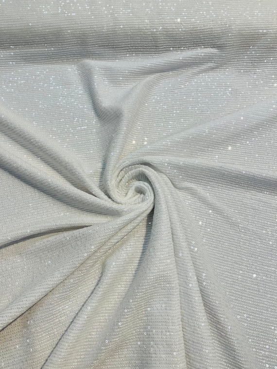 Off White Sequin Fabric