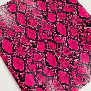 Hot Pink Snake Skin Embossed Vinyl: Python Faux Leather Upholstery ...