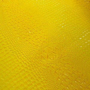 Yellow Gator 3D Embossed Vinyl Fabric Faux Fake Leather Vinyl Fabric ...