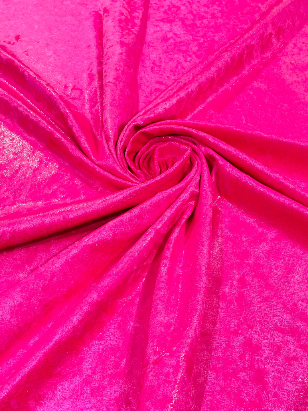 Neon Pink Foiled Stretch Velvet Fabric: Oil Slick Cosplay Costume ...