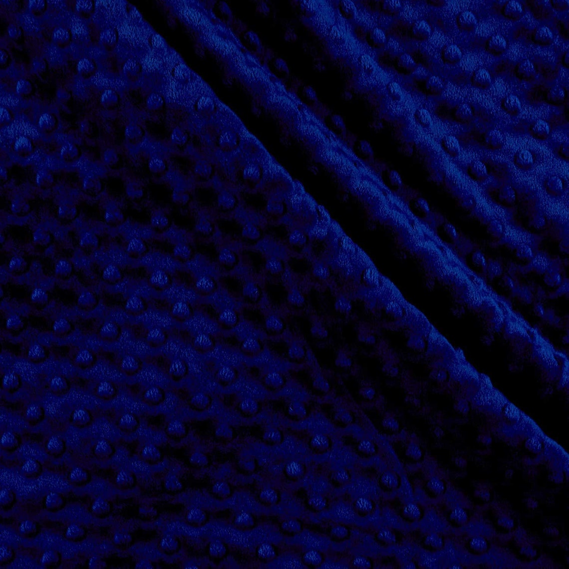 Navy Blue Minky Dimple Dot Fabric: Soft Polyester Cuddle Material - Etsy