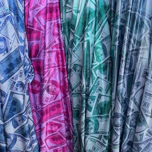 Mia's Fabrics Inc, Money Print Fabric - Metallic Multi Color - 100 ...