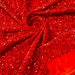 Red Sequin Velvet Fabric Red on Stretch Velvet by the Yard All Over 5mm ...