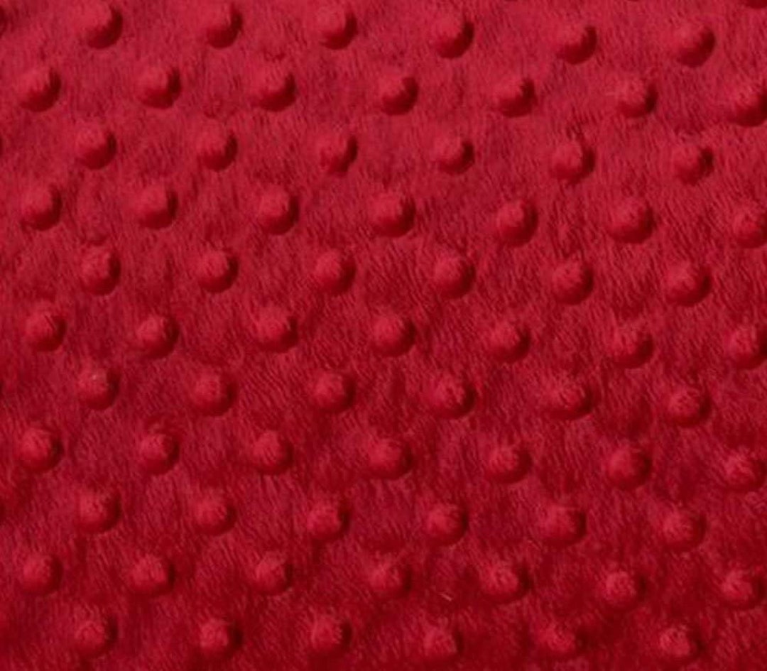 Red Minky Dimple Dot Fabric: Soft Polyester Cuddle Material - Etsy