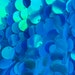 Iridescent Turquoise Round Sequin Fabric, Tear Drop Mermaid Sequin ...