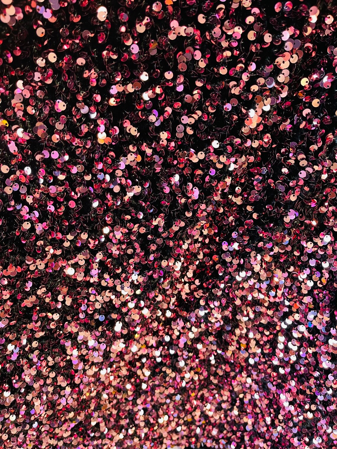 Dusty Rose Sequin on Black Stretch Velvet With Luxury Sequins - Etsy