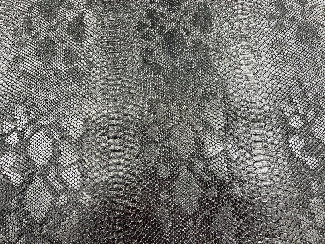 Black Faux Viper Snake Skin Vinyl-faux Leather-3d Scales-sold - Etsy