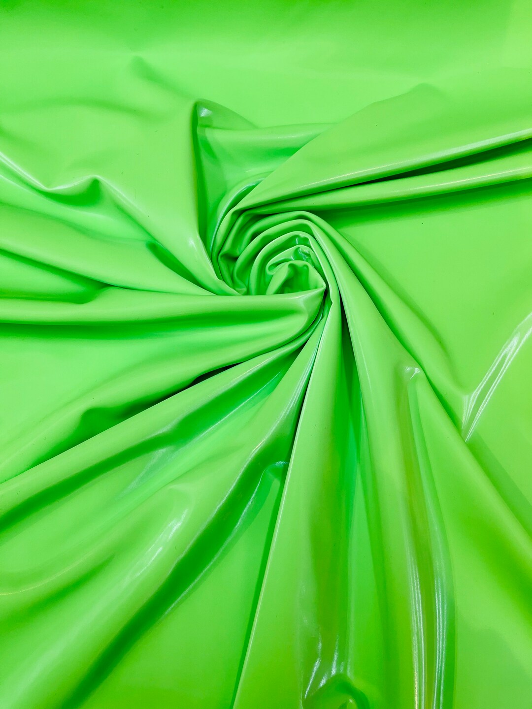 Lime Green Shiny Vinyl Fabric: 4-way Stretch Spandex, 58" Wide - Etsy