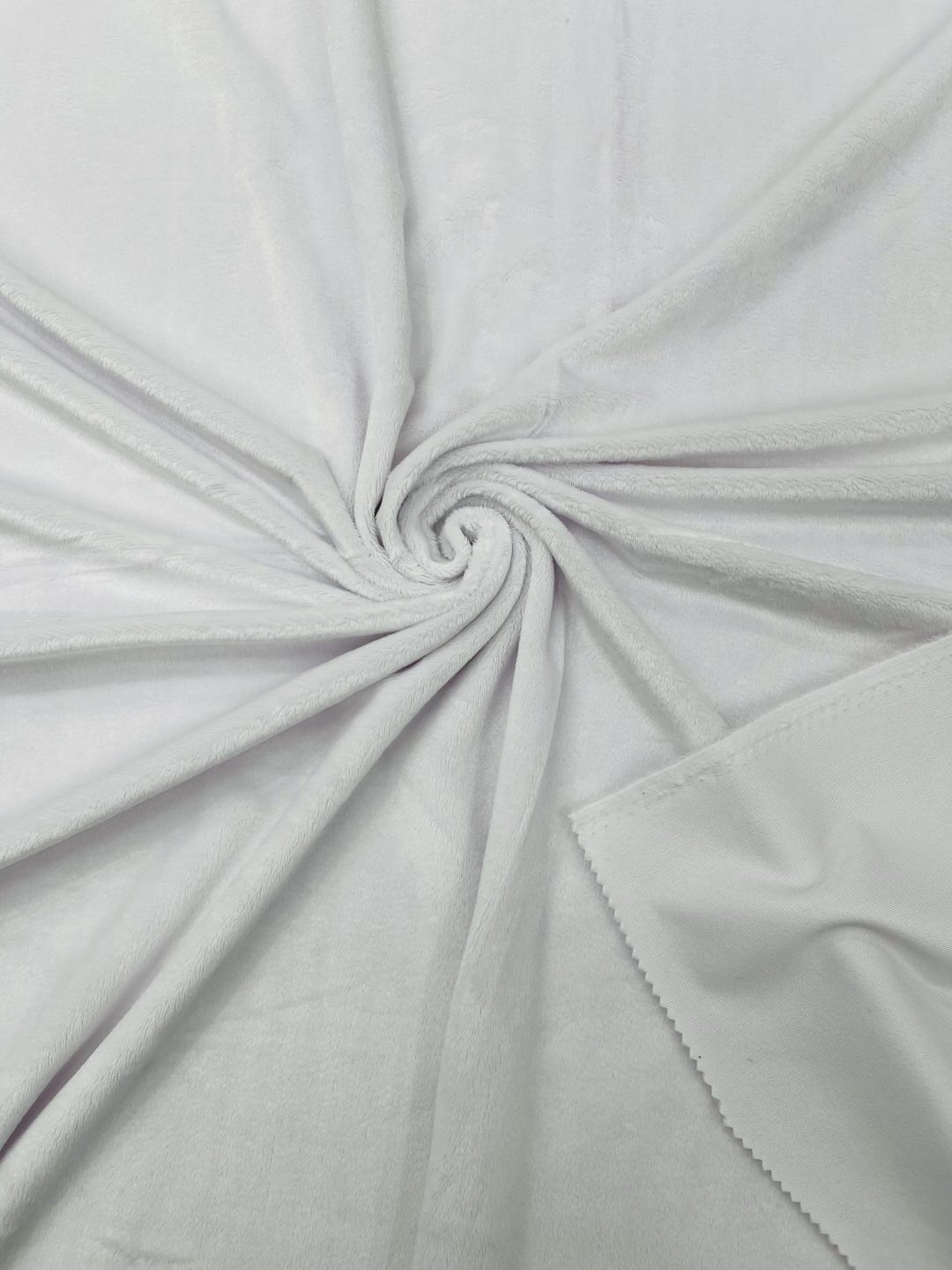White Minky Fabric by the Yard: Ultra Soft 3mm Pile, 60" Wide - Etsy