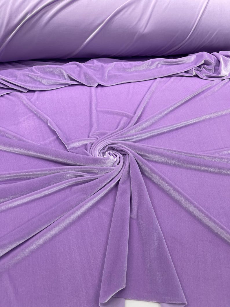 Lavender Stretch Velvet Fabric 60'' Wide, Sewing, Apparel, Costume ...