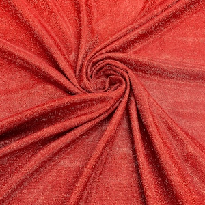 Red Shimmer Fabric by Yard, Stretch Glitter Fabric | Luxury Sparkle ...