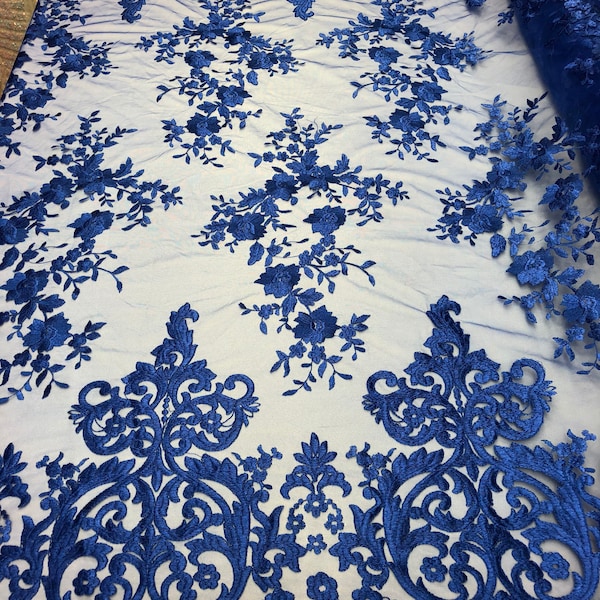 Royal Blue Damask - Etsy