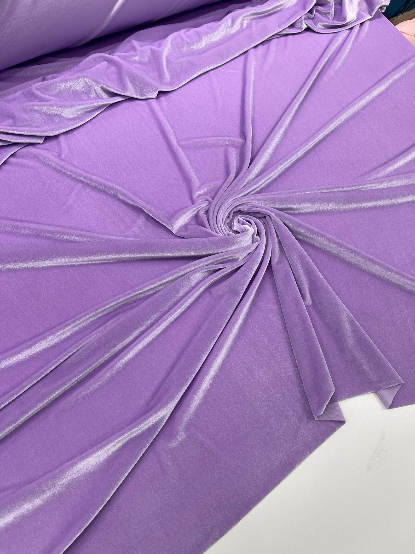 Lavender Stretch Velvet Fabric 60'' Wide, Sewing, Apparel, Costume ...