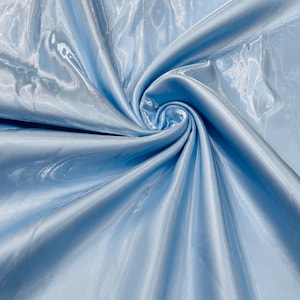 Baby Blue Liquid Crystal Satin Fabric: Ultra Glossy Bridal Satin by the ...