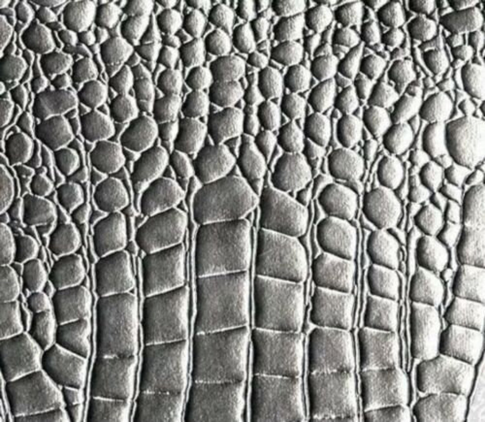Silver Metallic Vinyl Faux Fake Leather Pleather Embossed | Etsy