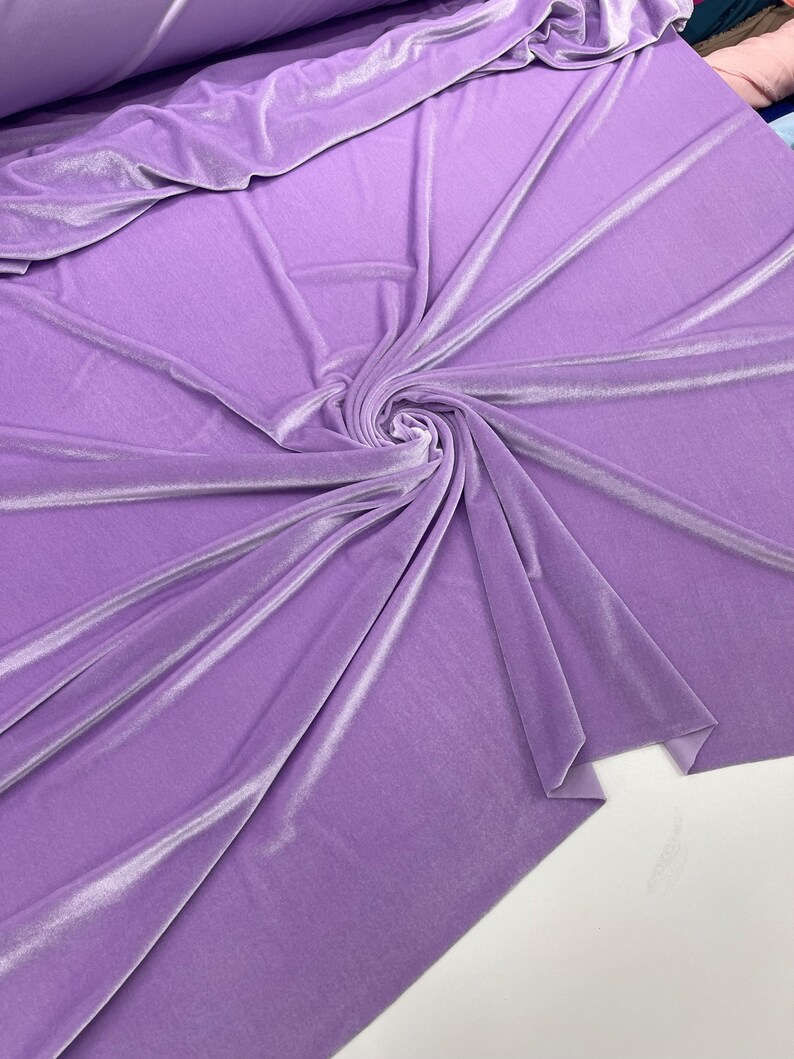 Lavender Stretch Velvet Fabric 60'' Wide, Sewing, Apparel, Costume ...