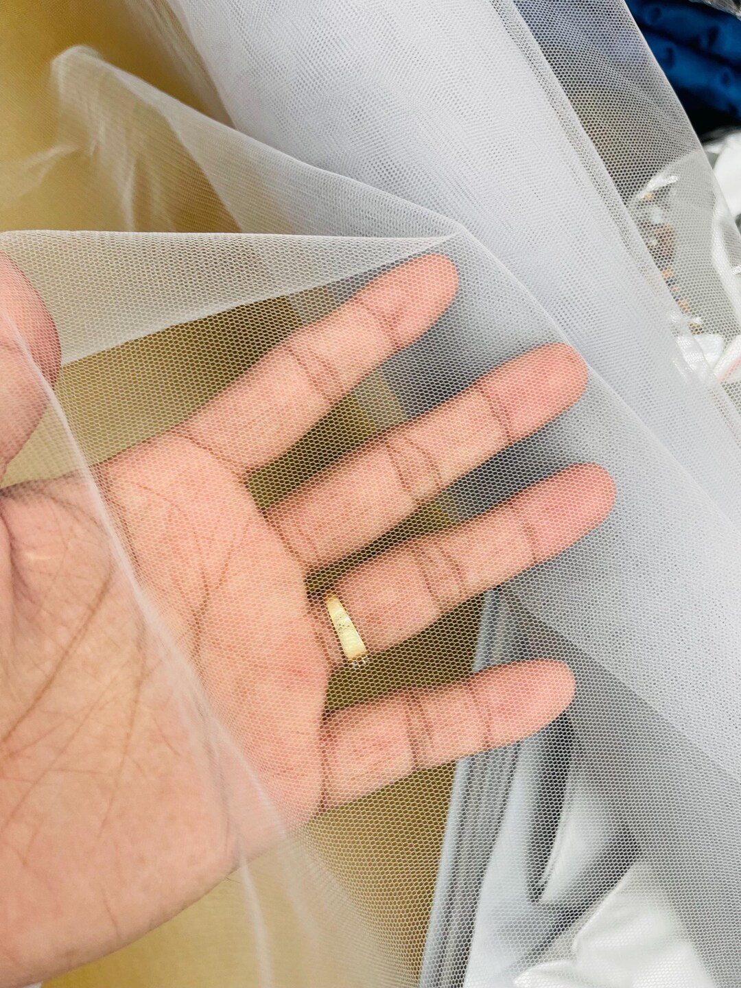Illusion Mesh Fabric | Lt Silver | 60" Wide, Sold by the Yard - Etsy