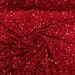 Red Sequin Velvet Fabric by the Yard on Cranberry Stretch Velvet Sequin ...