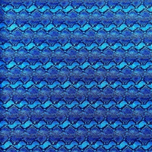 Royal Blue Snake Design Nylon Spandex by the Yard, Digital Print Snake ...