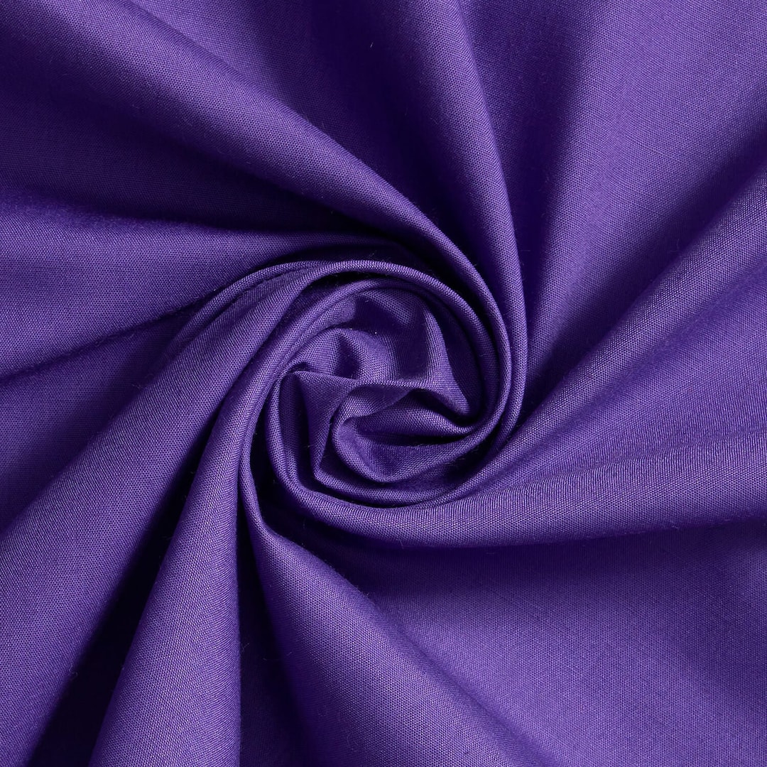 PURPLE 60" Poly Cotton Broadcloth, Fabric by the Yard - Etsy