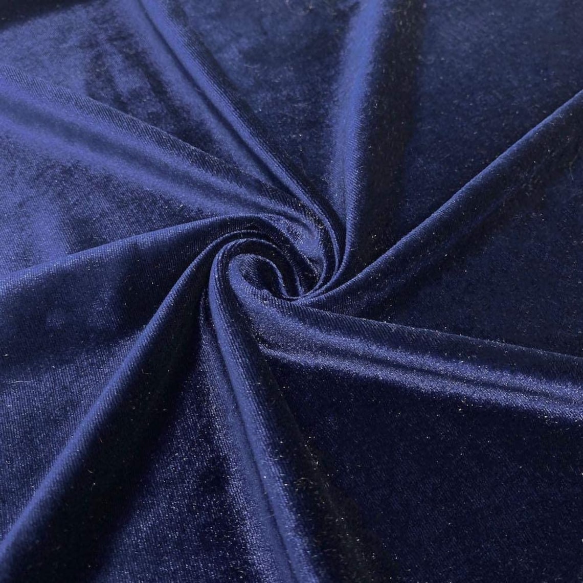 Miafabrics Navy Stretch Velvet Fabric 60'' Wide | Etsy