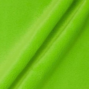 Lime Green Minky Fabric by the Yard: Ultra Soft 60" Wide, 3mm Pile - Etsy
