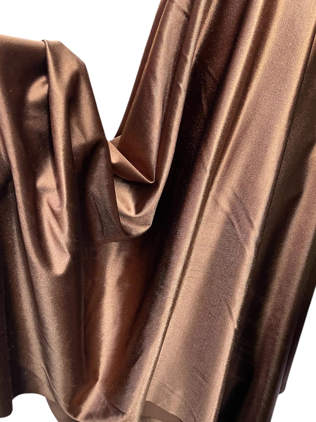 Dark Brown Shiny Spandex Fabric: 4-way Stretch Polyester, Sold by the ...