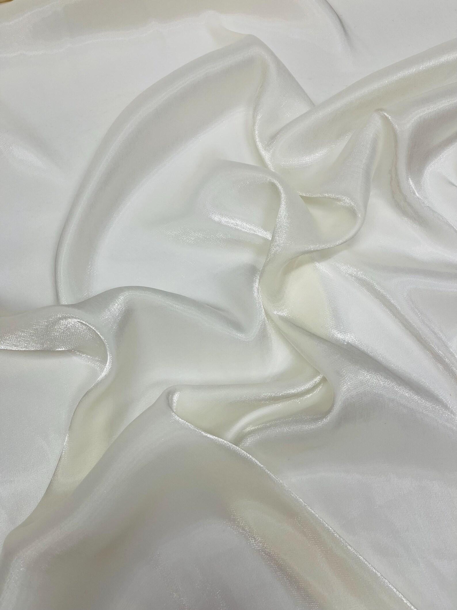 Ivory Shimmer Bridal Chiffon Fabric: Ultra Glossy Liquid Crystal - Etsy