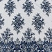 Isabela Desing Navy Blue Embroidery Beaded Fabric With Sequin on a Mesh ...