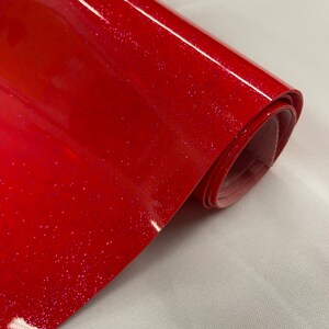 Red Sparkle Glitter Upholstery Vinyl Fabric - 54" Width Sold by the ...