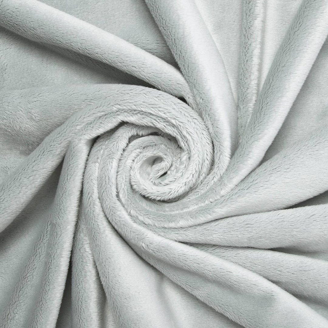 Silver Minky Fabric by the Yard: Ultra Soft 60" Wide, 3mm Pile - Etsy