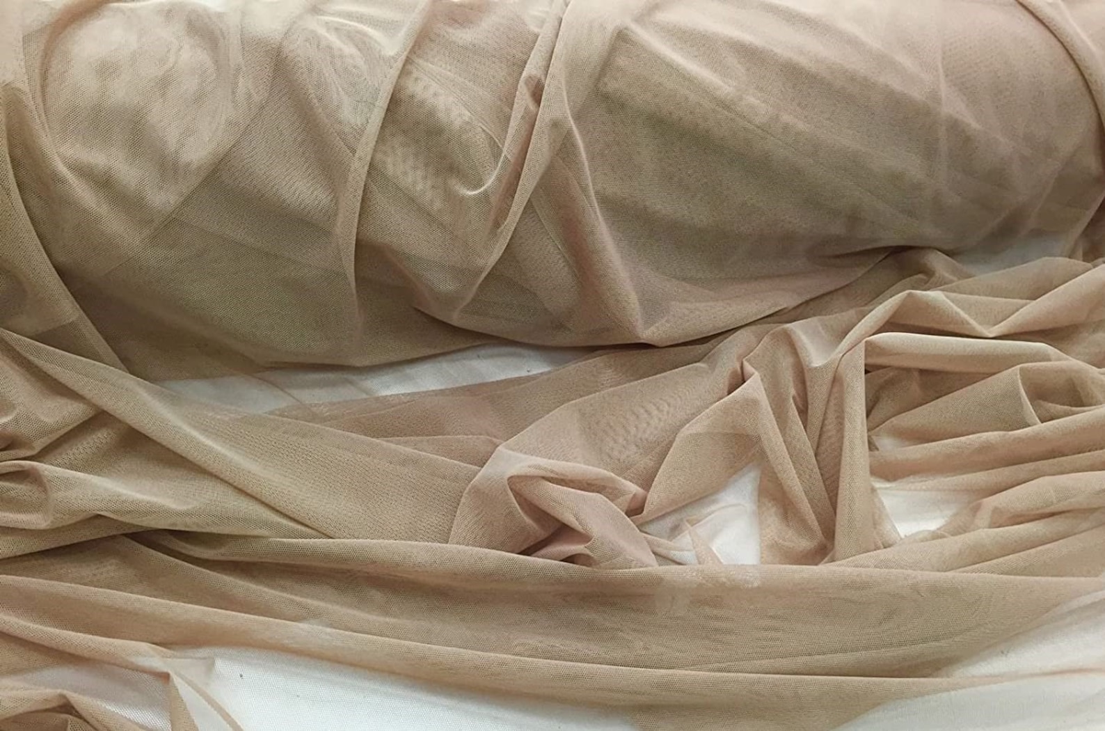 Khaki Power Mesh Fabric 60" Wide, Sold by the Yard ( Many Colors ) Free ...
