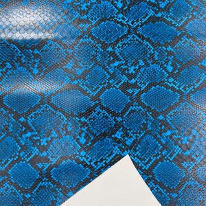 Midnight Blue Snake Skin Embossed Vinyl: Python Faux Leather Upholstery ...