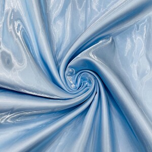 Baby Blue Liquid Crystal Satin Fabric: Ultra Glossy Bridal Satin by the ...