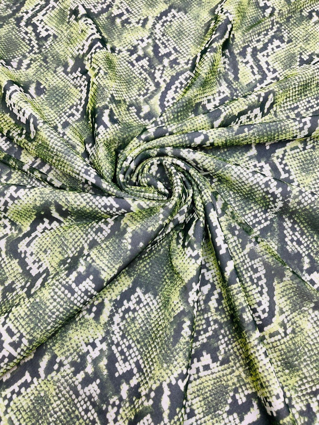 Snake Printed Power Mesh Fabric | Snake Design | 60" Wide 4 Way Stretch ...