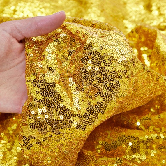 Gold Sequin Fabric By The Yard