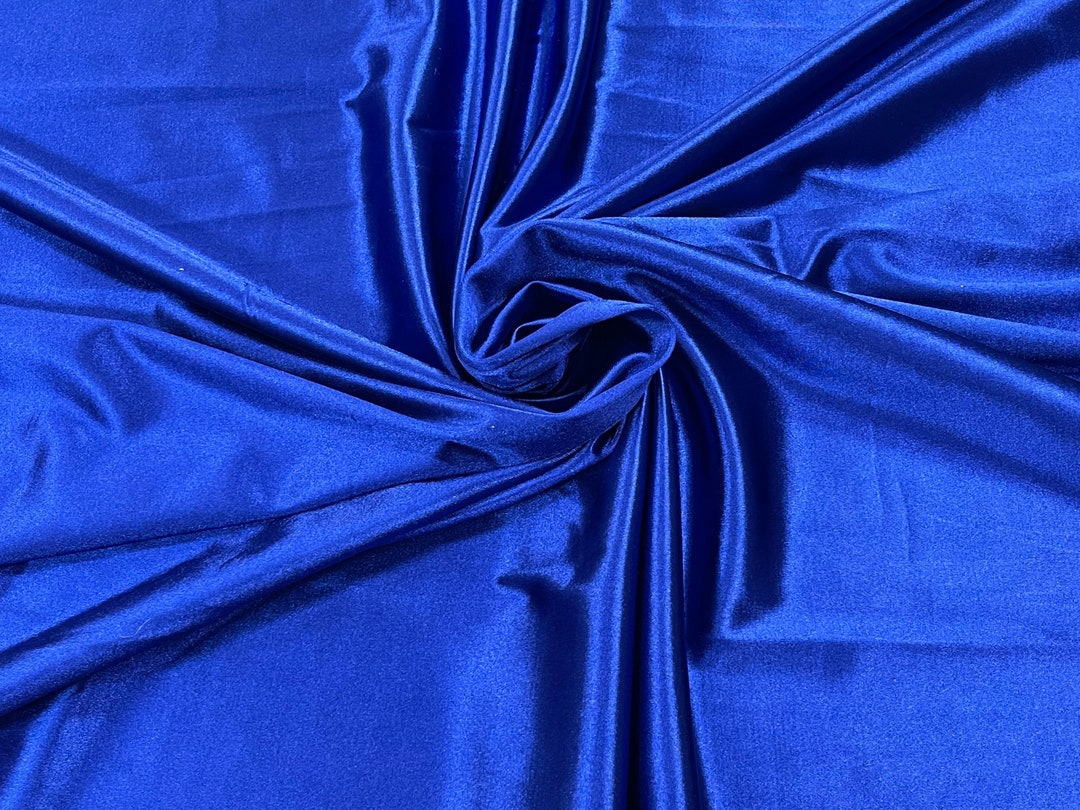Spandex Luxury Fabric - Royal Blue - Shiny Polyester Spandex Stretch ...