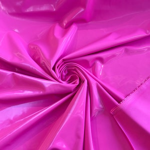 Barby Pink | Latex Shiny Vinyl 4 Way Stretch | Milliskin Vinyl Spandex ...