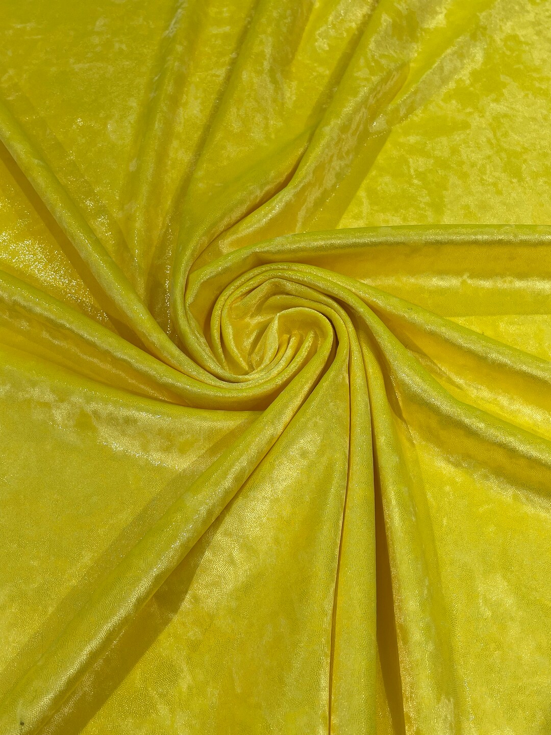 Neon Yellow Oil Slick Foil Velvet Fabric: 4-way Stretch (by the Yard ...