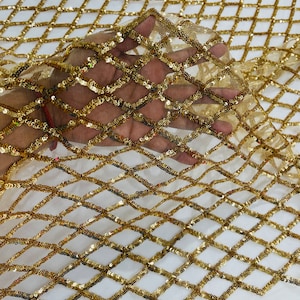 Gold Geometric Sequin Fabric by the Yard Geometric Diamond Design ...